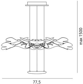 Artemide 1628010APP Chlorophilia, závěsné designové svítidlo pro nepřímé osvětlení, 44W LED 3000K, prům. 78cm