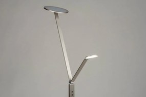 Stojací designová lampa Asymetrico Gene Silver