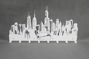 Kovový nástěnný věšák Chicago 65xx33cm různé barvy Barva: Bílá