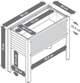 Tchibo - Vyvýšený záhon pro děti - barva: hnědá