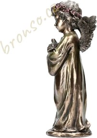 Andělská dívka s holubicí – bronzovaná figurka Veronese WU75411A4
