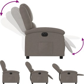 Elektrické polohovací křeslo taupe textil 3204148