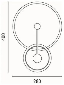 LED Nástěnné svítidlo CLIO LED/15W/230V 3000K