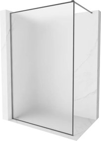 Mexen, Mexen Kioto-F sprchová stěna s rámem 110 x 202 cm, mráz 8 mm, pistolový kov - 800-110-104-95-30