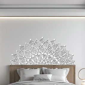 dřevo života Mandala na zeď BOHATOST k posteli Rozměry (cm): 160x69, Barevný vzor: Bílá