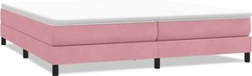 Postel Box Spring bez matrace růžová 200x220 cm samet 3315896