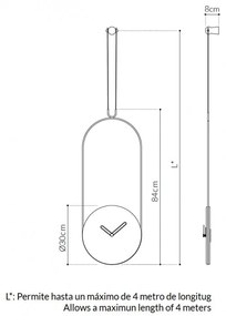 Designové nástěnné hodiny Nomon Colgante Walnut Gold 90cm