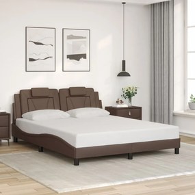 Rám postele Viana s LED bez matrace hnědý 160 x 200 cm 3214031