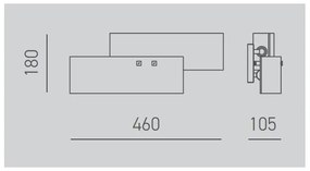 Gea Luce LARA A P arg - Nástěnné svítidlo LARA 2xE14/42W/230V stříbrná