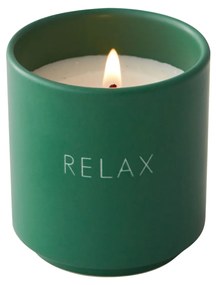 DESIGN LETTERS Vonná svíčka Relax 75 g, zelená barva, porcelán, vosk