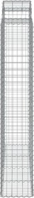 Klenuté gabionové koše 3 ks 200x50x220/240cm pozinkované železo 3146447