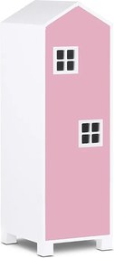 KONSIMO Dětská skříň MIRUM bílá růžová 40 x 126 x 45 cm