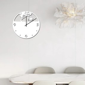 dřevo života Nástěnné hodiny SETKÁNÍ Barevný vzor: Bílá, Velikost hodin: 35x35