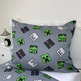 Jerry Fabrics Bavlněné povlečení  se svítícím efektem 140x200 + 70x90 cm - Minecraft "Hostile Mobs"