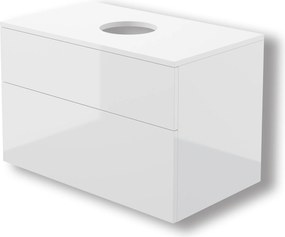 Deante Prizma, závěsná skříňka s pultovou deskou 800x470x520 mm, bílá lesklá, DEA-SDI_6B81