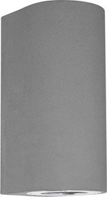 NV 9790522 Venkovní nástěnné svítidlo LIDO šedý beton skleněný difuzor GU10 2x7W IP65 100-240V bez žárovky světlo nahoru a dolů - NOVA LUCE