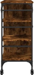 vidaXL Kuchyňský vozík 87,5x38,5x84,5 cm kompozitní dřevo [842388] Barva: kouřový dub