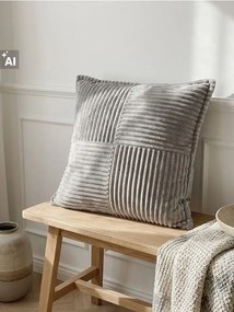 Sinsay - Dekorativní pruhovaný polštář - šedá