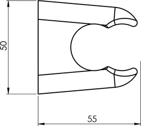 Aqualine Dabl BE1001 držák sprchy chrom