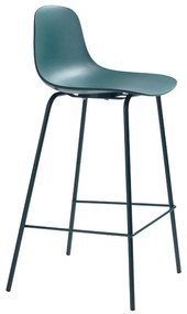 OnaDnes -20% Petrolejová plastová barová židle Unique Furniture Whitby 67,5 cm