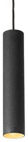 Svěšené válcové železné svítidlo Roest Vertical Dekor: Uhlově černý, Výška: 300 mm