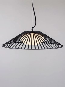 Matně černé kovové LED závěsné svítidlo se skleněným stínidlem ø 50 cm Brume – Nova Luce