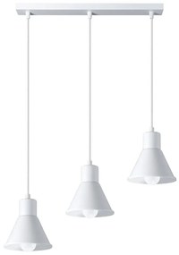 Bílé závěsné svítidlo s kovovým stínidlem 45x14 cm Martina - Nice Lamps