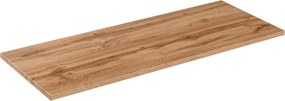Závěsná skříňka pod umyvadlo Casad s deskou a košem na prádlo 100 cm bílá/dub wotan