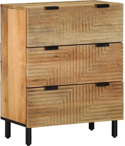 Příborníky 2 ks hnědé 60x33x75 cm Masivní dřevo Mango 3310004