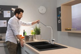 Hansgrohe Talis Select M51, dřezová baterie M5117-H300 s výsuvnou sprškou, sBOX, chromová, 73867000