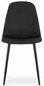 Set dvou jídelních židlí COMO černé (2ks)