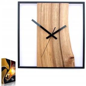 M.Clock Tiché nástěnné hranaté hodiny 33x33cm Arabský ořech