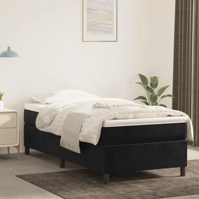 Box spring postel s matrací černá 100x200 cm samet 3144665