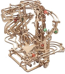 Ugears 3d kuličková dráha marble run: chain hoist 400 dílků