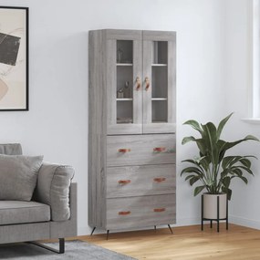 Skříň highboard šedá sonoma 69,5 x 34 x 180 cm kompozitní dřevo 3198383