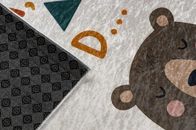 Dětský koberec protiskluzový BAMBINO 61410 krémový / zelený