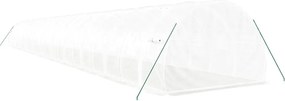 Skleník s ocelovým rámem bílý 66 m² 22 x 3 x 2 m 3188059