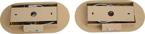 Sada 2 retro nástěnných svítidel taupe vč. LED 3-stupňově stmívatelné a USB-C - Lila