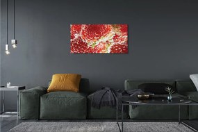 Obrazy na plátně mokré jahody 140x70 cm