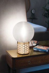 Slamp Atmosfera Small Gold, designová lampička se zlatou základnou, 2xG9, průměr 20cm