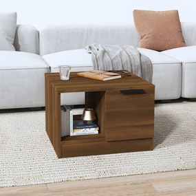 Konferenční stolek hnědý dub 50 x 50 x 36 cm kompozitní dřevo - Default Title
