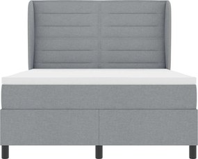 Postel s boxspringem s matrací Světle šedá 140 x 200 cm textil 3340501