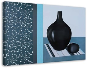 Obraz na plátně Zátiší Džbán modrý - 60x40 cm