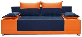 Pohovka třísedačka Ibriso (modrá + oranžová). 1042500