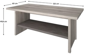 Kondela Konferenční stolek 120, kaštan nairobi/onyx, JESI NEW