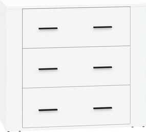 Příborníky 2 ks bílé kompozitní dřevo 3185407