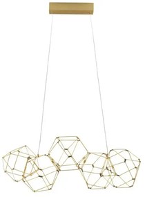 LED lustr Nebula 84 zlatá