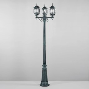 FAN LANT-SANTIAGO/P3 Sloupkové svítidlo PALO SANTIAGO černá/zelená, 3xE27, IP44, 209 x 69 cm - FANEUROPE