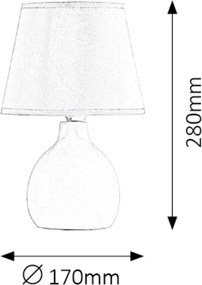 Rabalux INGRID stolní lampička max. 1x40W | E14 | IP20 - hnědá