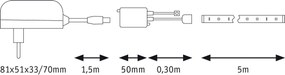 Paulmann 78978 SimpLED, LED pásek 20W RGB včetně trafa a dálkového ovládání, 5m